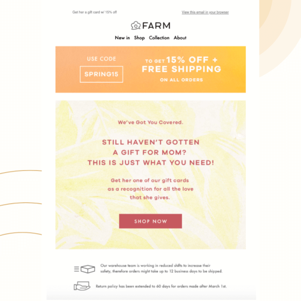 Mother’s Day Email Examples, Subject Lines & Copy to Inspire You